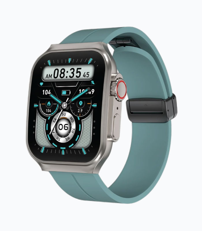 OA88 Amoled Curved Screen Smartwatch – Cyan Color - Cartify BD